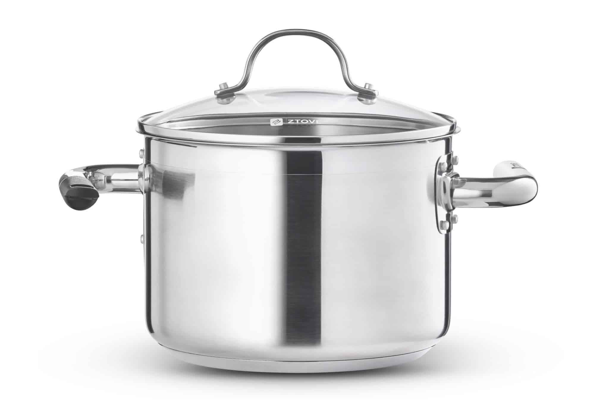 Pot 5 liters from Ztove - Stainless steel and glass lid
